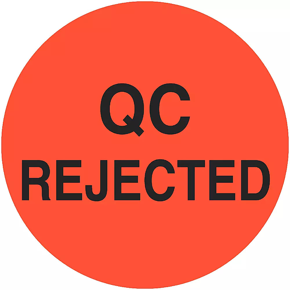 Inventory Control Labels - "QC REJECTED", 2" (500/Roll) – Growhaus Supply