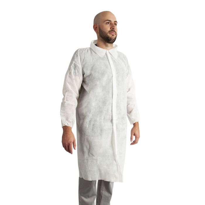 Polypropylene Lab Coats - White - 50/CS – Growhaus Supply