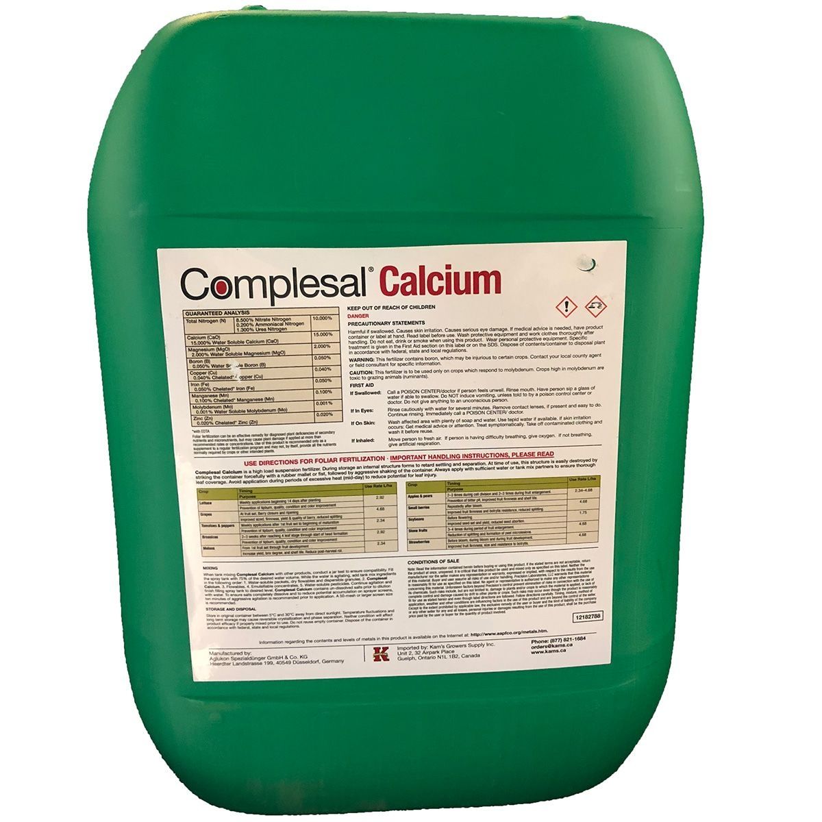 Complesal 10.7% Calcium Liquid Foliar - 10L – Growhaus Supply