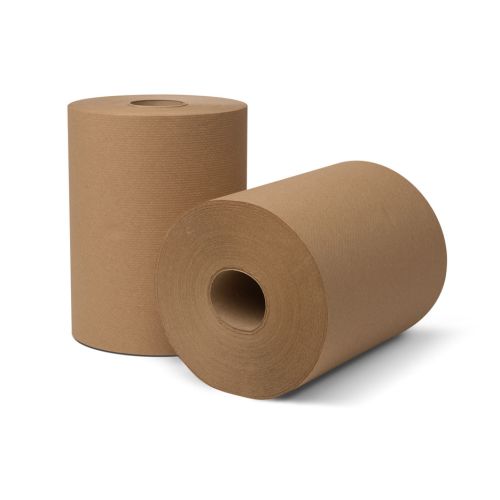 PUR Value Paper Towel Rolls, 1 Ply, Kraft, 350' L (Case of 12 ...